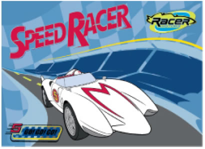 Speed Racer Mat and Rugs for the Kids Bedroom or play area.