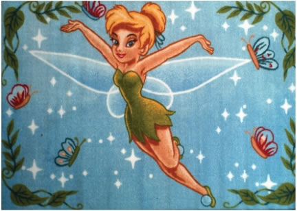 Tinkerbell Mat and Rugs for the Kids Bedroom or play area.